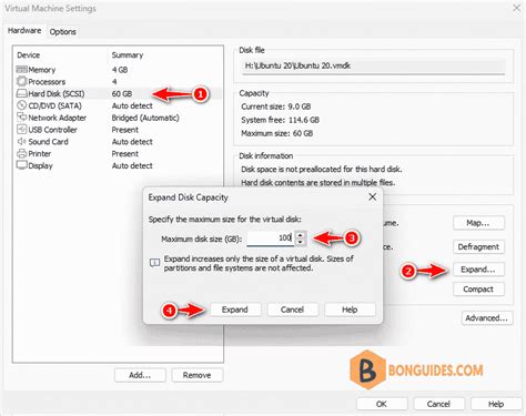 how to expand or increase ubuntu virtual disk in vmware workstation