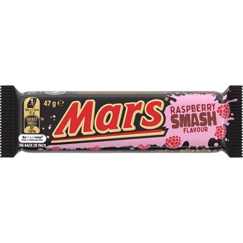 Mars Raspberry Smash Flavour Chocolate Bar 47g Mars