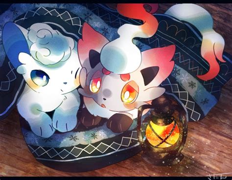 Alolan Vulpix And Hisuian Zorua Pokemon Drawn By Satan Zoroa553