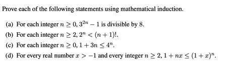 Solved Prove Each Of The Following Statements Using