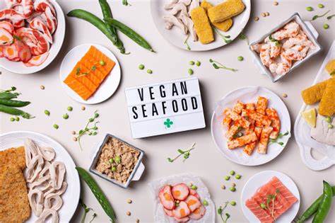 비건 식물 기반 의 생선 과 해산물 탄소 발자국을 줄이는 음식 0명에 대한 스톡 사진 및 기타 이미지 0명 Veganuary 건강한 생활방식 Istock