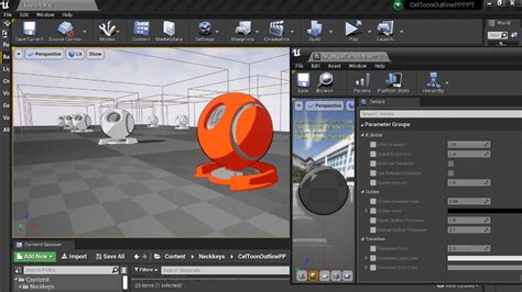 artstation cel toon outline postprocess material unreal engine