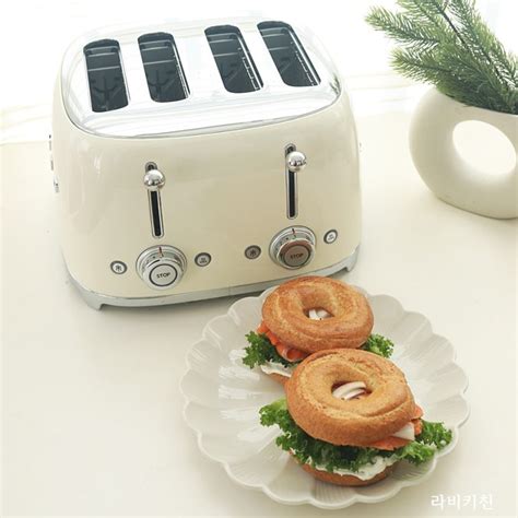 스메그 4구 토스터 베이글 훈제연어 샌드위치 만들기 네이버 블로그