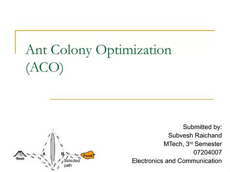 ant colony optimization ppt