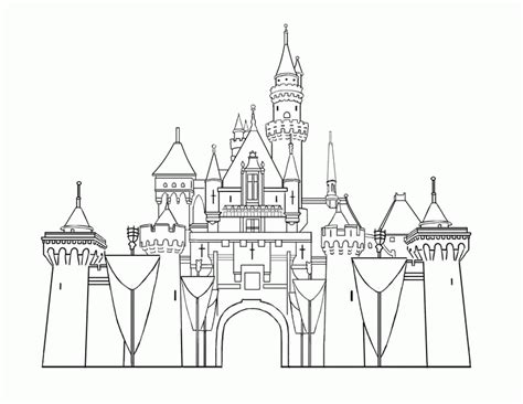 Disney Castle Coloring Pages Printable Coloring Home