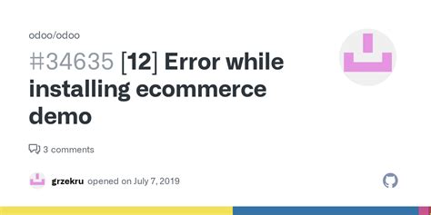 Error While Installing Ecommerce Demo Issue Odoo Odoo GitHub
