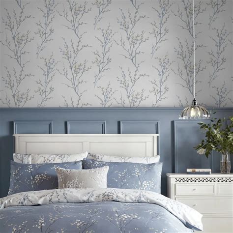 Pussy Willow By Laura Ashley Seaspray Wallpaper Wallpaper Direct