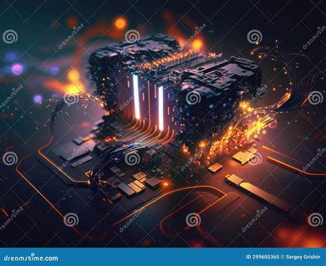 Abstract Technology Chip Processor Background Circuit Board And Html