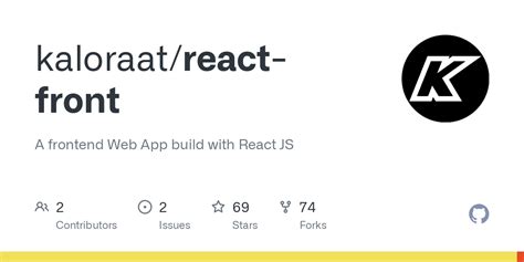 GitHub Kaloraat React Front A Frontend Web App Build With React JS