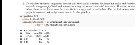 SOLVED I M Using RStudio Program I Need Help With Finding The Mean And Standard Deviation For
