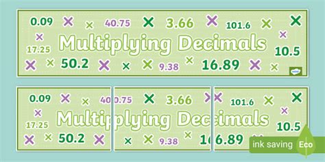 Multiplying Decimals Display Banner KS Maths Twinkl