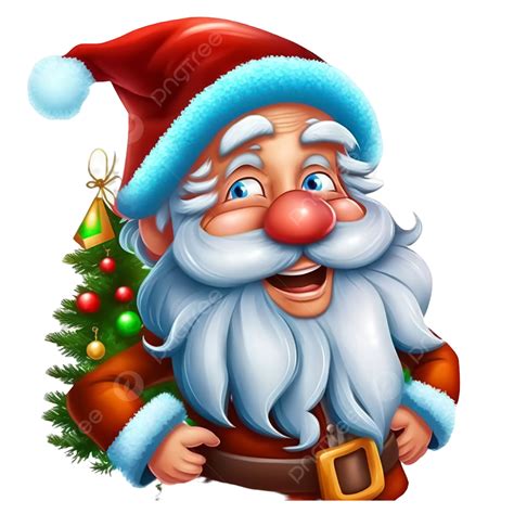 Cartoon Style Laughing Santa Claus Santa Claus Laughing Santa Christmas Png Transparent Image