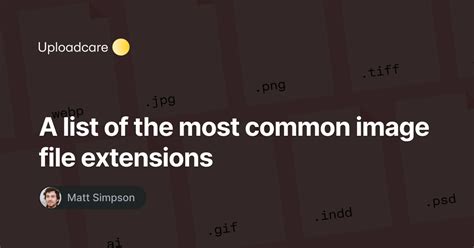 A List Of The Most Common Image File Extensions Uploadcare Blog