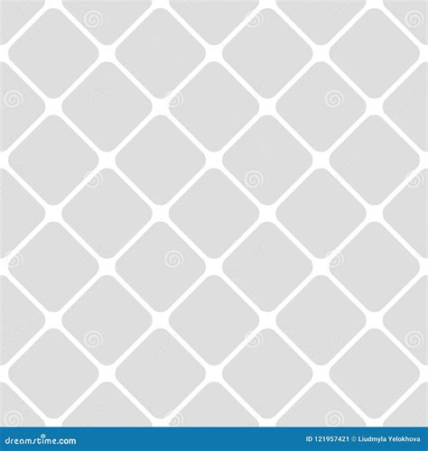 Vector Seamless Geometric Pattern With Light Grey Rhombus Shapes Stock
