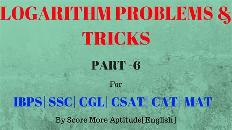 Logarithm Problems And Tricks Part 6 Youtube