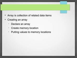 Arrays In Java With In Details Presentation Ppt Programming Languages Computing