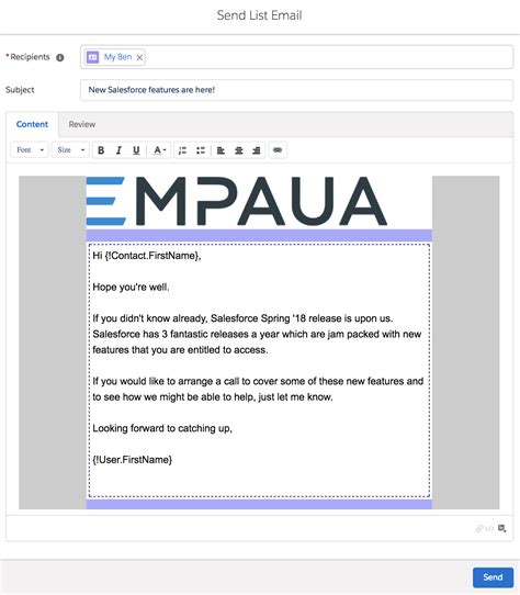send mass emails in salesforce lightning salesforce ben