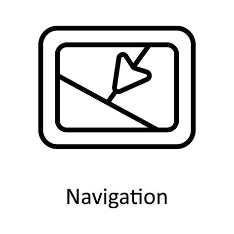 Navigation Vector Outline Icon Design Illustration Location And Map Symbol On White Background