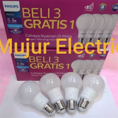 Jual Lampu Philips Led Pack Bulb Mycare W Putih Shopee Indonesia