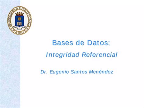 Pdf Bases De Datos Bases De Datos Integridad Referencial Integridad