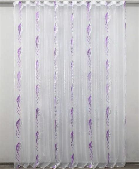 ᐉ Тюль органза с нейлоновой вышивкой 2 7 м Белый Фиолетовый 1287т • Купить в Киеве Украине