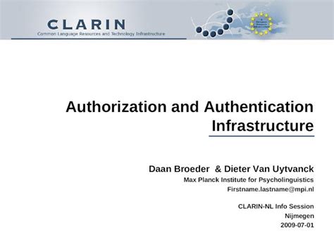 Ppt Authorization And Authentication Infrastructure Dokumen Tips