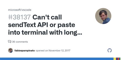 Cant Call Sendtext Api Or Paste Into Terminal With Long Text · Issue
