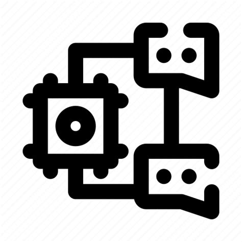 Nlp Processing System Automation Chip Engineering Icon Download