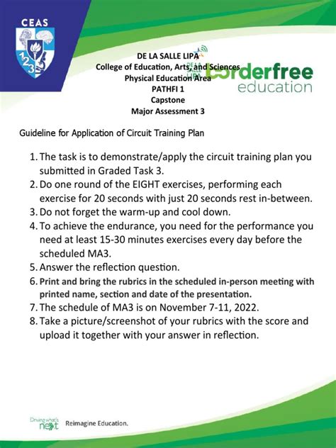 Capstone Assessment Pdf Physical Education