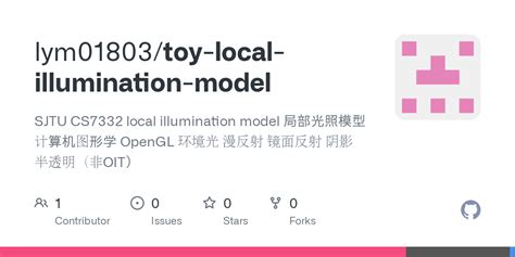 GitHub lym toy local illumination model SJTU CS local illumination model 局部光照模型 计算机
