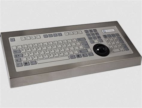 Panel Mount Keyboard CKS With Mechanical Keys 128 Key With Trackball