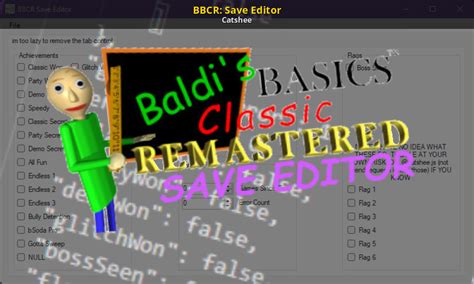 bbcr save editor modding tool for baldi s basics baldi modding tools