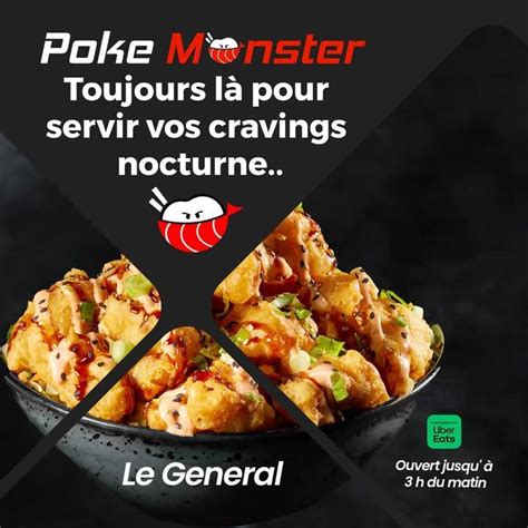 Menu Au Poke Monster Complexe Desjardins Restaurant Montréal