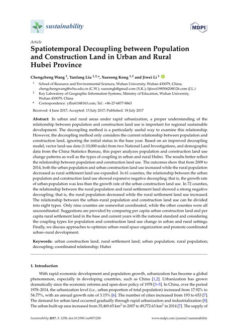 Pdf Spatiotemporal Decoupling Between Population And Construction