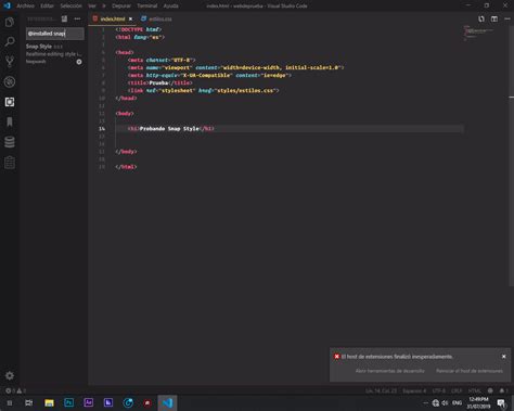 Crashes The Extension Host Of Vs Code · Issue 2 · Xanhtoolsnapcss