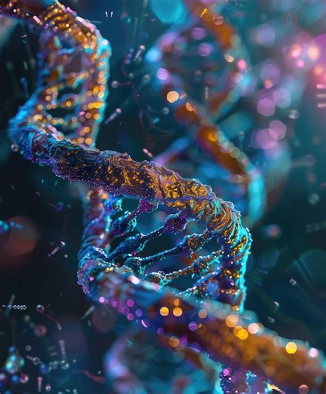Dna Particle Complex Medical 3d Illustration Premium Ai Generated Image