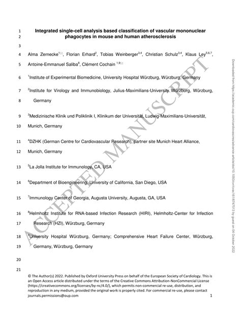 Pdf Integrated Single Cell Analysis Based Classification Of Vascular