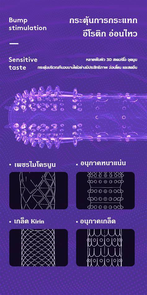 Fda Six Sex ถุงยางอนามัย เซ้นส์ ซิกซ์ คริสตัล วูล์ฟ ฟัน เซ็ท ด้านบนมีการออกแบบที่หนาขึ้นเพื่อ