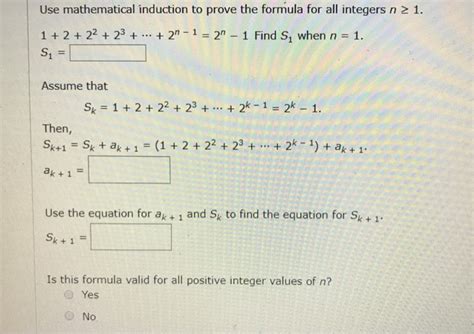 Solved Use Mathematical Induction To Prove The Formula For
