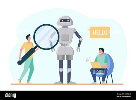 Engineers Creating Robot Stock Vector Image And Art Alamy