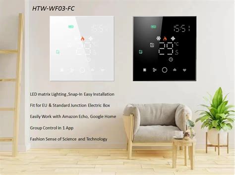 Htw Wf03 Fc Fan Coil Thermostat Programmable Smart Thermostat
