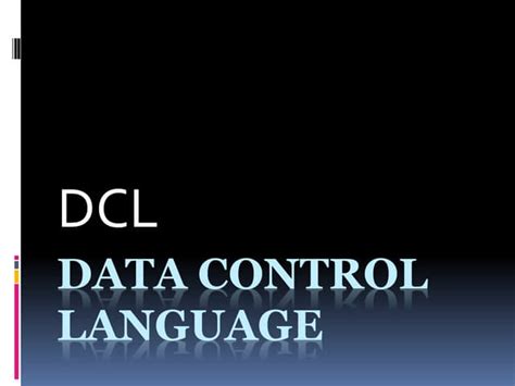 sql server data control language ppt