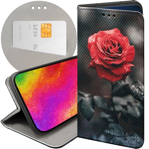 ETUI Z KLAPKĄ DO XIAOMI REDMI 9 WZORY RÓŻA Z RÓŻĄ ROSE FUTERAŁ POKROWIEC Xiaomi Sklep EMPIK COM