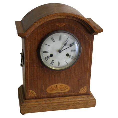 Antique Clock Ansonia Oak Case W Eagle For Sale At 1stdibs