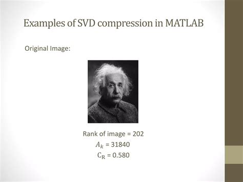 Singular Value Decomposition Image Compression Pptx