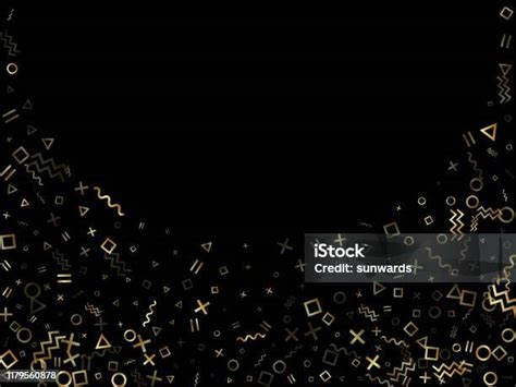 삼각형 원 사각형 모양 쉐브론 물결 선의 기하학적 색종이 벡터 배경입니다 기하 도형에 대한 스톡 벡터 아트 및 기타 이미지 기하 도형 날기 떨어짐 Istock