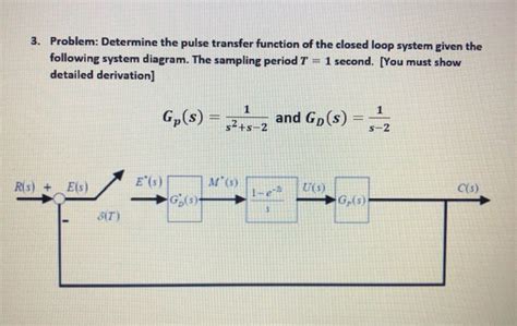 Solved 3 Problem Determine The Pulse Transfer Function Of Chegg Com
