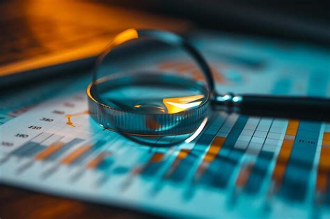 Premium Photo Magnified View Of A Graph Chart Analysis