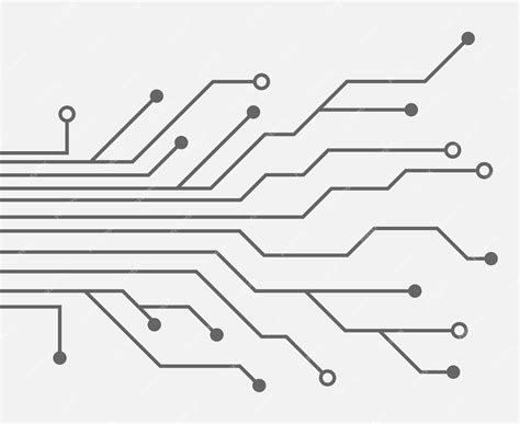 Premium Vector Circuit Board Pattern Dots And Lines For Technology