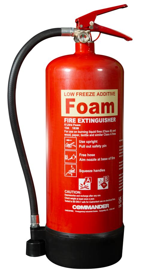 Commander 6ltr Foam Pre Filled Low Freeze Additive Fire Extinguisher